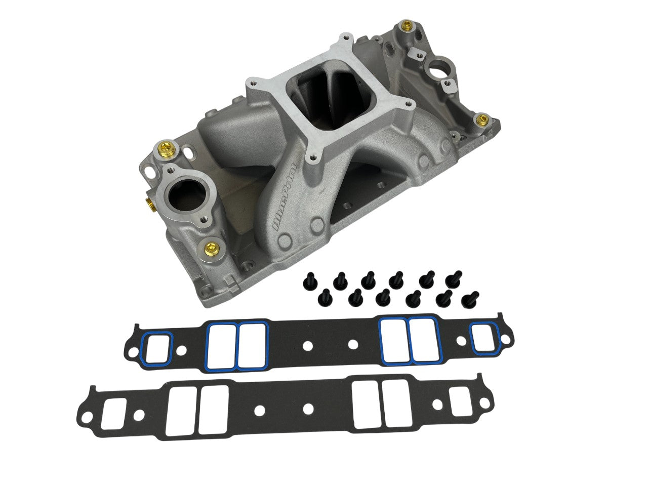 Single Plane, Natural Aluminum Intake Manifold, Pro Series, GM Small B ...