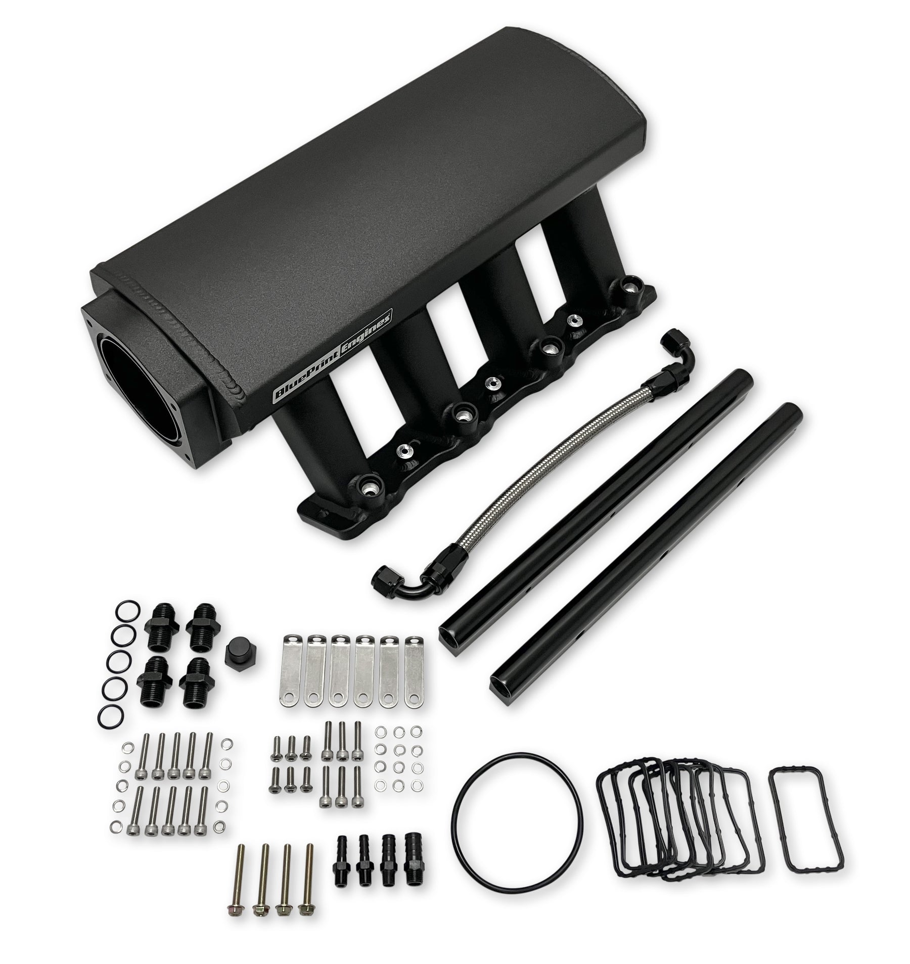 GM LS COMPATIBLE INTAKE MANIFOLD, BPE LOGO, LS3 / L92, ALUMINUM BLACK ...