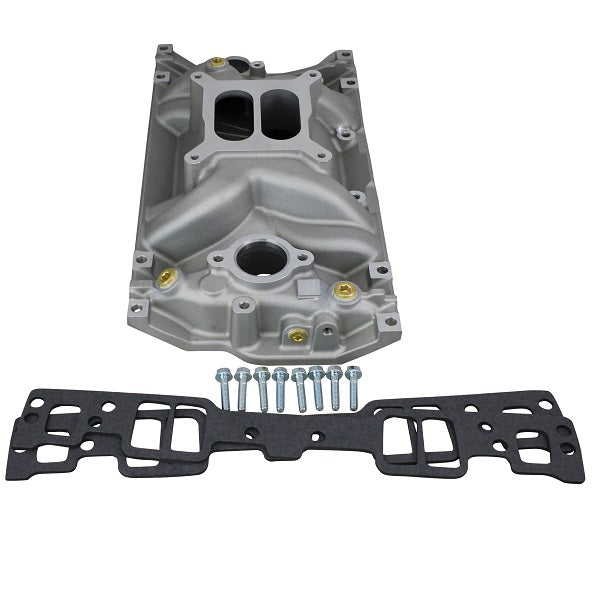 Dual Plane Aluminum Vortec Intake Manifold Kit - Square Bore - GM SB C ...