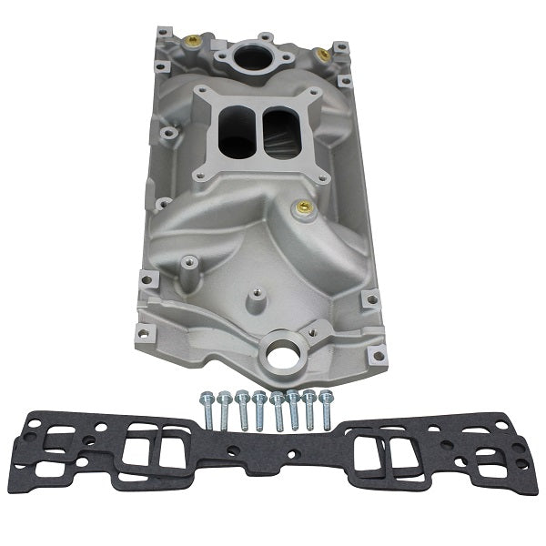 Dual Plane Aluminum Vortec Intake Manifold Kit - Square Bore - GM SB C ...